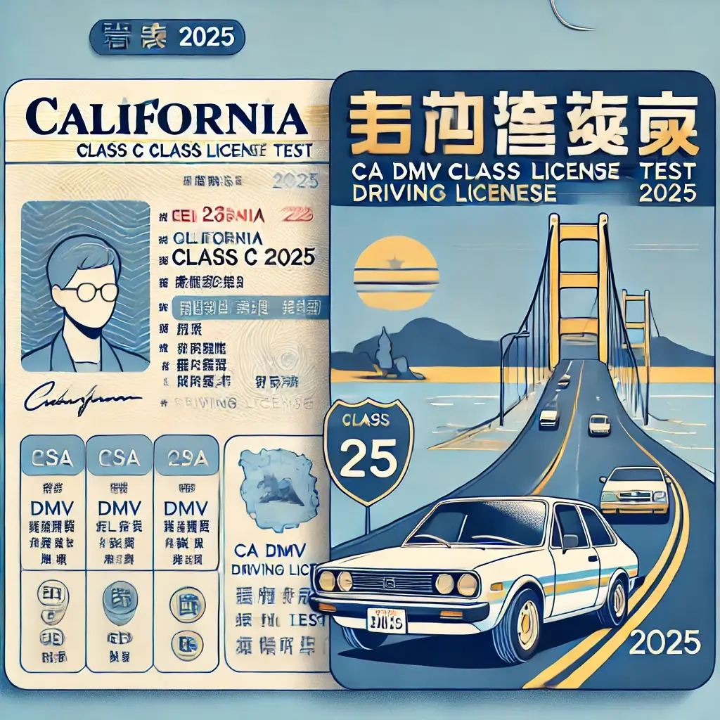 CA DMV Class C Driving License Test In Chinese 2025