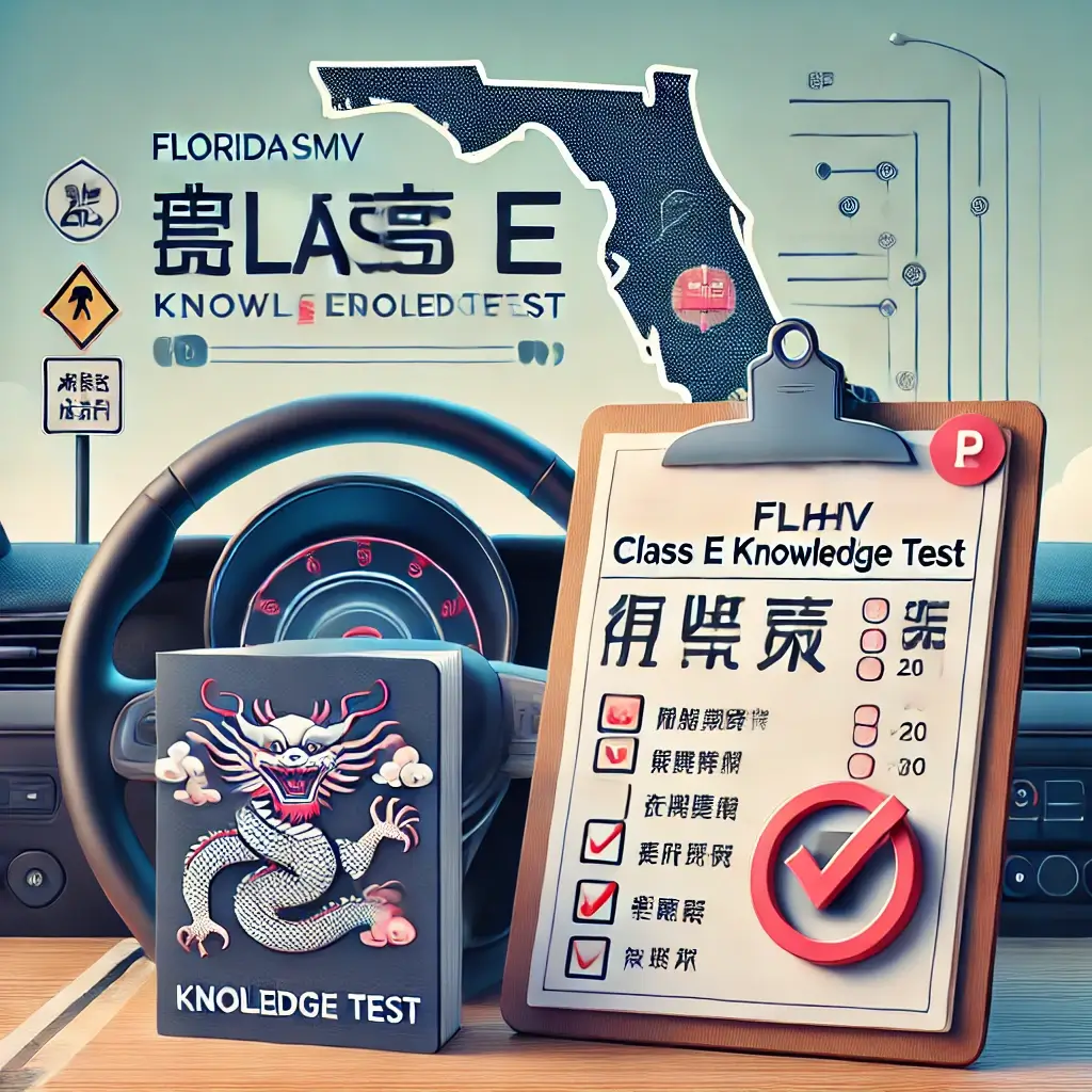 FLHSMV Class E Knowledge Test In Chinese Language 2025