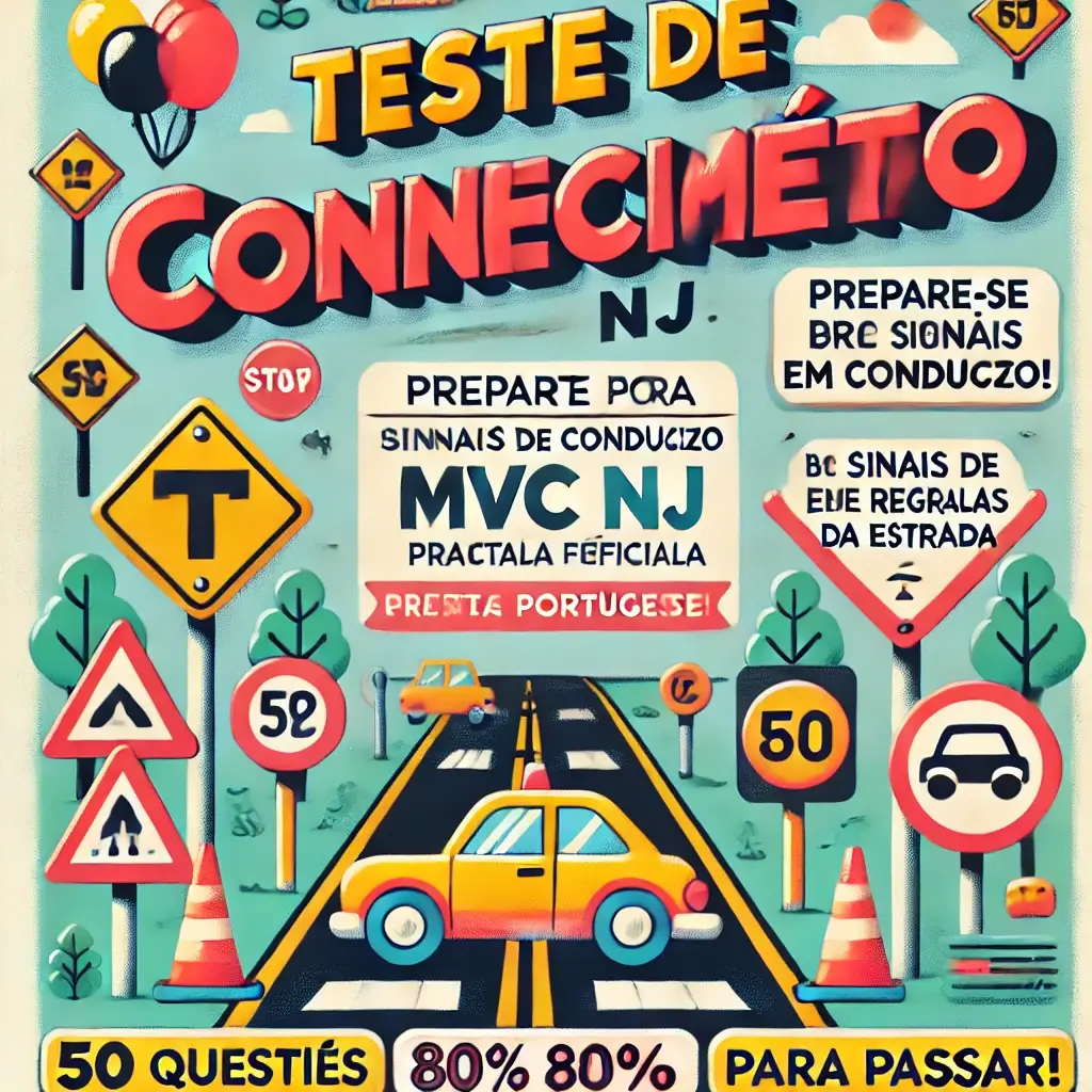 MVC NJ Driving Knowledge Test Practice In Portuguese