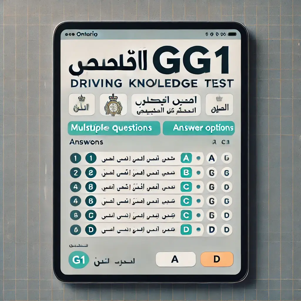Ontario G1 Practice Test In Arabic 2025 [UPDATED]